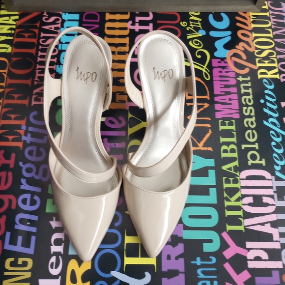 Shoes | Classy Cream Slingback Heels | Poshmark